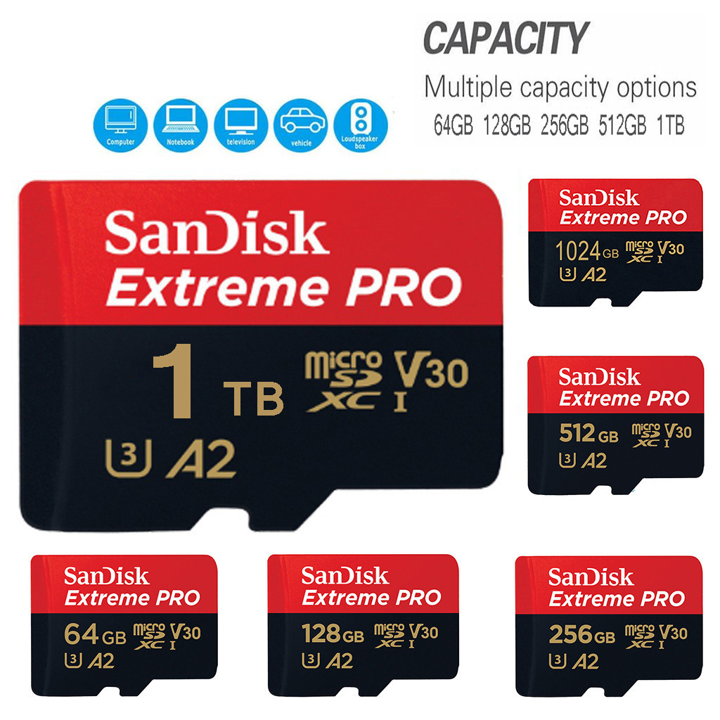 Extreme Pro แฟลช 128GB การ์ด Micro SD การ์ด SDXC UHS-I 1TB 512GB 256GB 64GB 32GB U3 V30 TF Card ...