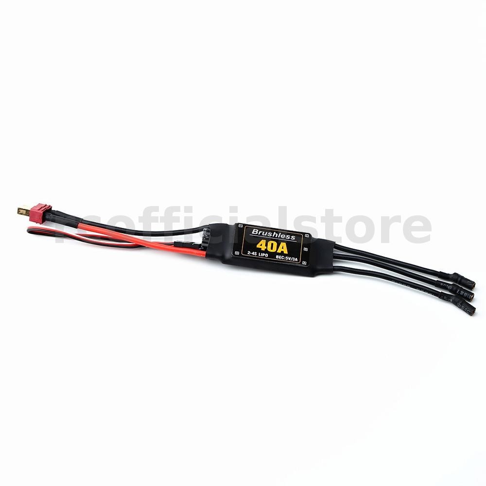 Xxd 2-4S 40A Brushless ESC Speed Controller 5V/3A BEC T lug สําหรับ RC เครื ่ องบินปีกคงที ่ ...
