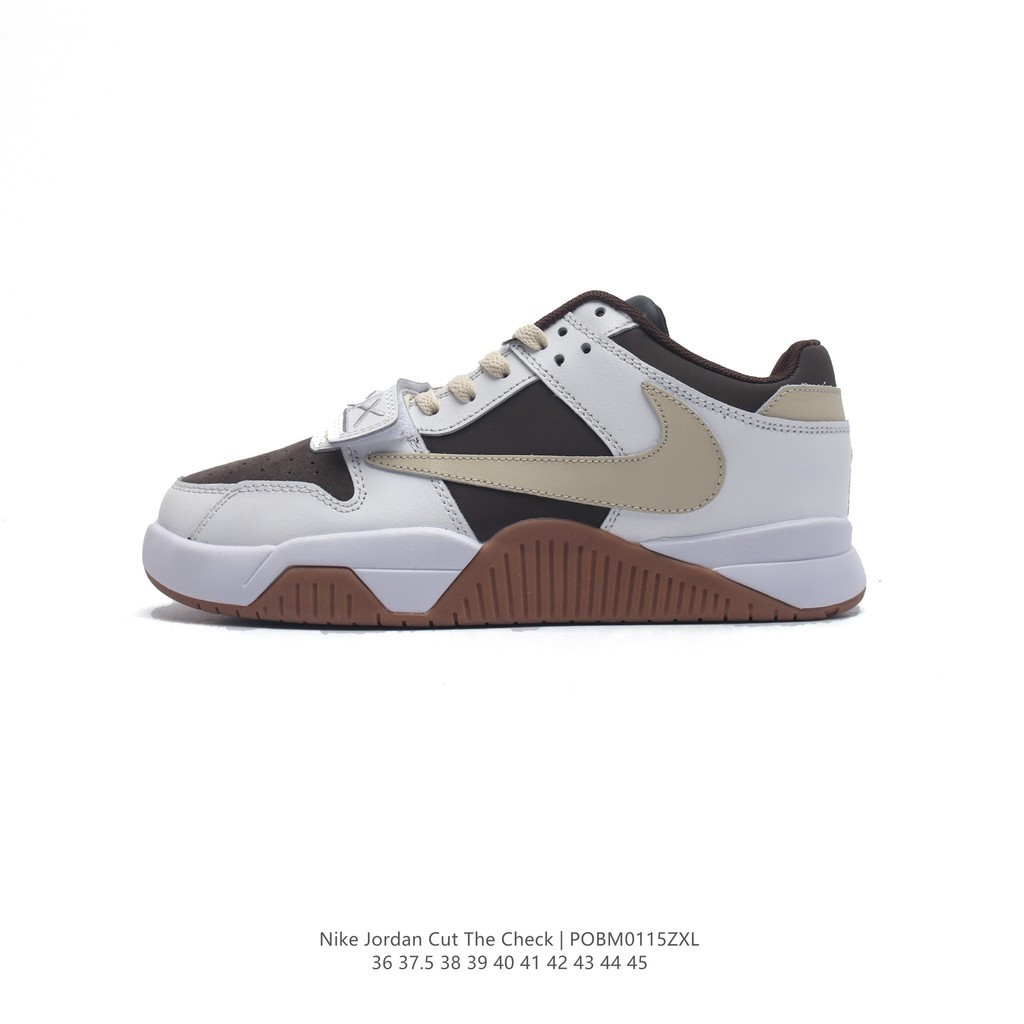【ของแท้ 100%】Nike Travis Scott x Nike Jordan Cut The Check Brown Black ...