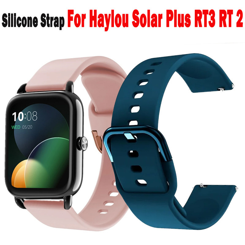 สายซิลิโคนสําหรับ Haylou Solar Plus RT3 RT 2 RS3 RS4 สายกีฬาสําหรับ Haylou Solar GS GST Lite ...