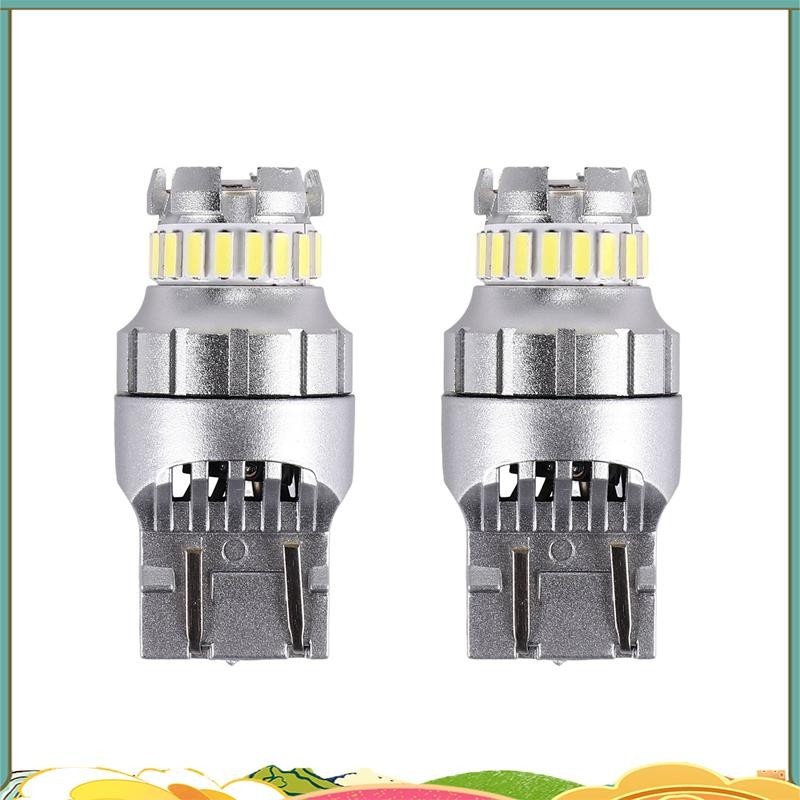 2 ชิ้นรถ T20 7440 W21W LED Canbus ย้อนกลับไฟ 7443 หลอดไฟ LED ไฟท้ายไฟเบรค 6000 พัน Super Bright ...