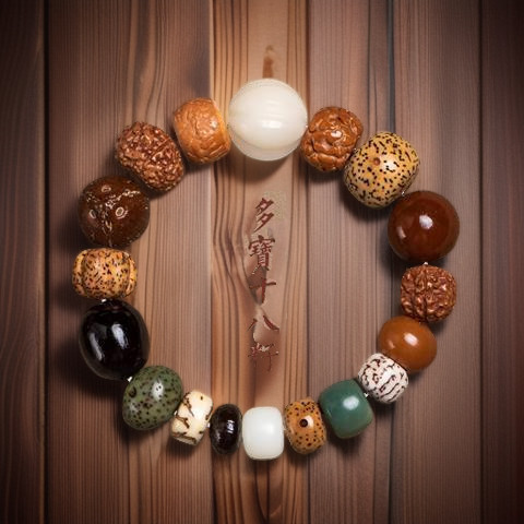 [Duobao] Original Bodhi Seed Duobaozhu สิบแปด Son สร้อยข้อมือ Star Moon ...