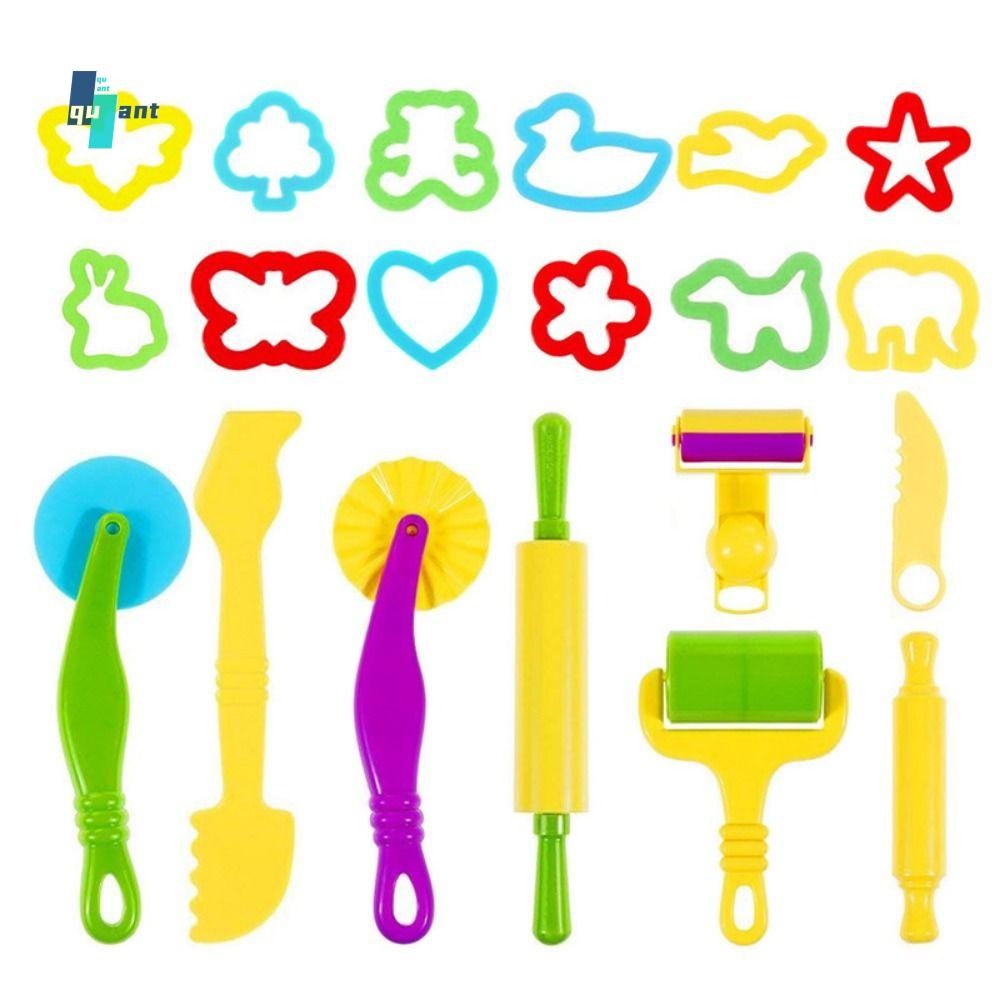 Quantumsky Playdough ชุดเครื่องมือ, พลาสติก 3D 3D Plasticine เครื่องมือ, Slime ของเล่นดินของเล่น ...
