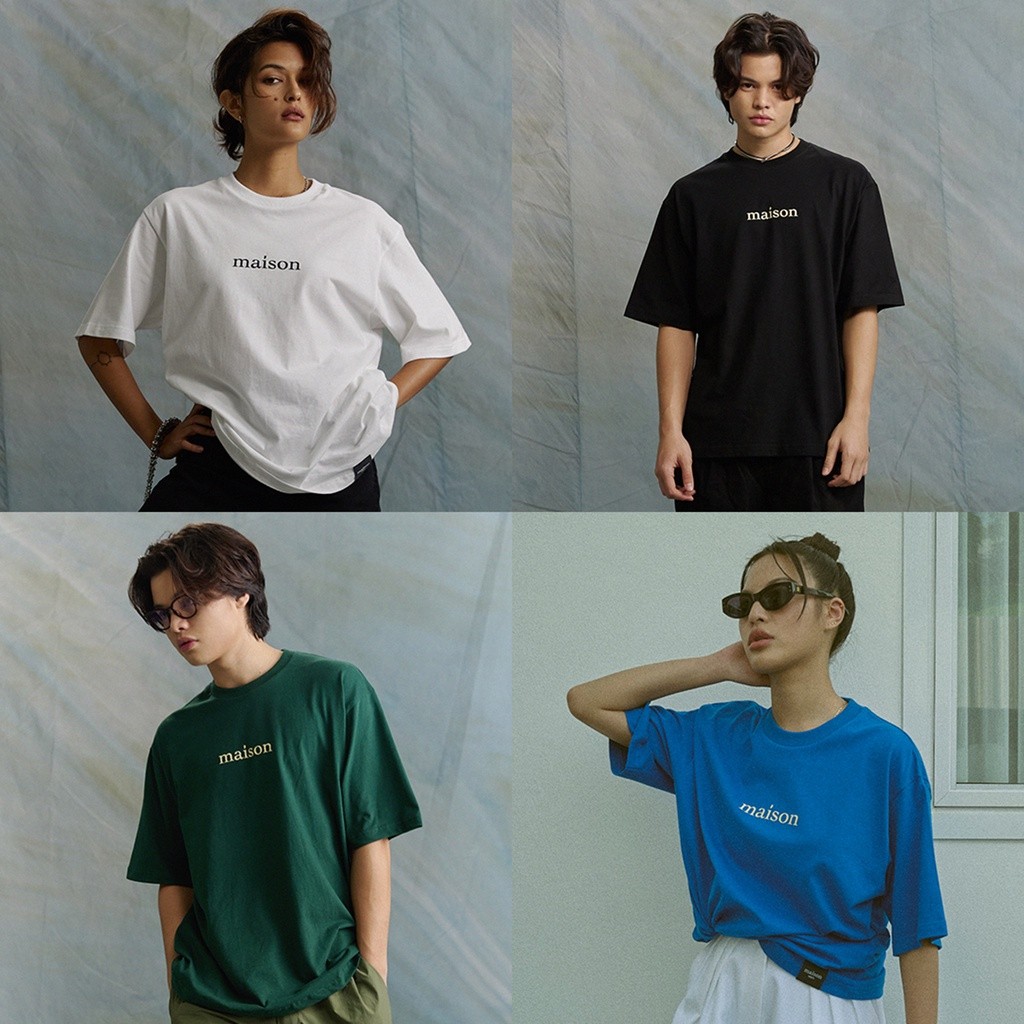 maison KEEPS maison Oversized Tee เสื้อยืดทรง oversized ลายปริ้นท์โลโก้ ...