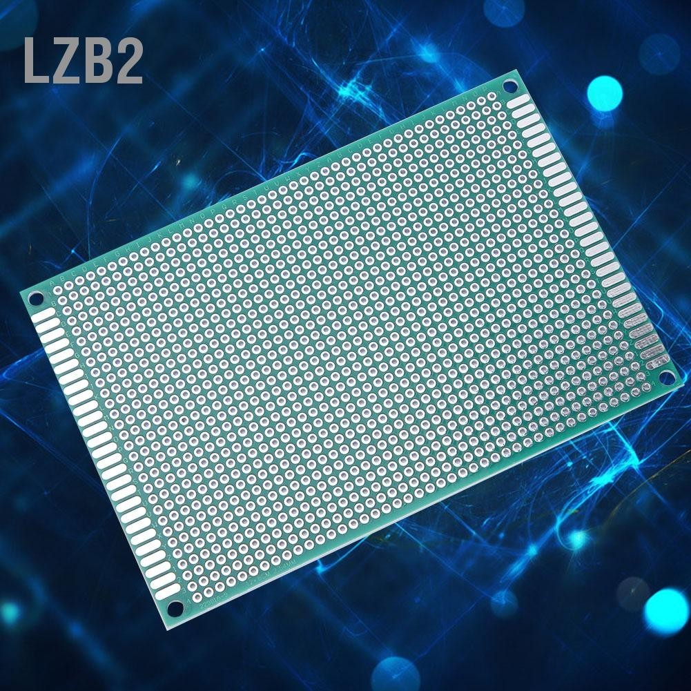LZB2 10 ชิ้น 8x12 ซม. PCB ต้นแบบสองด้านกระป๋อง Breadboard Circuit Board | Shopee Thailand