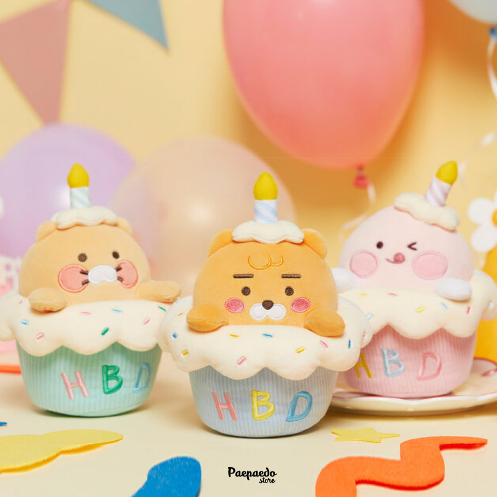 พร้อมส่ง Twinkle Candle Cupcake HBD Melody Doll Ryan/Apeach/Choonsik ...