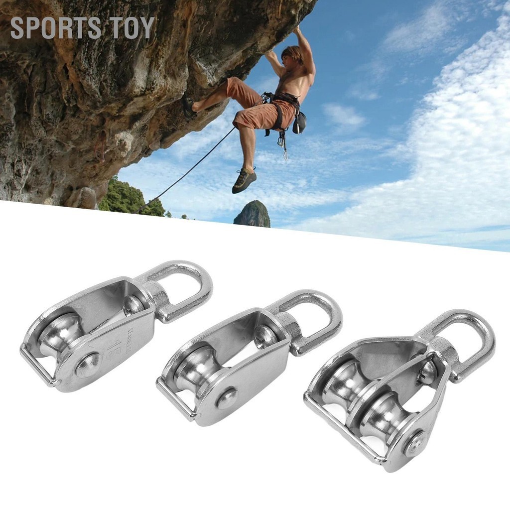 Sports Toy M15 Pulley Block สแตนเลสสตีลล้อลาก Heavy Duty เดี่ยวล้อคู่ ...
