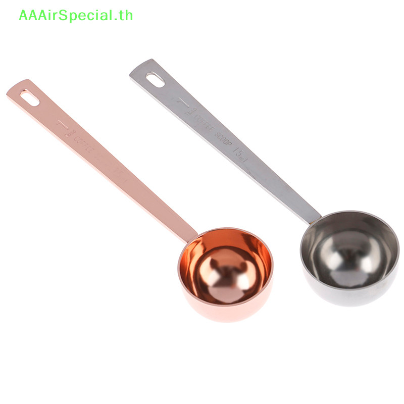 Aaairspecial ที่ตักกาแฟ Tablespoon ตรง 30ML สแตนเลสวัดช้อนด้ามยาว TH ...