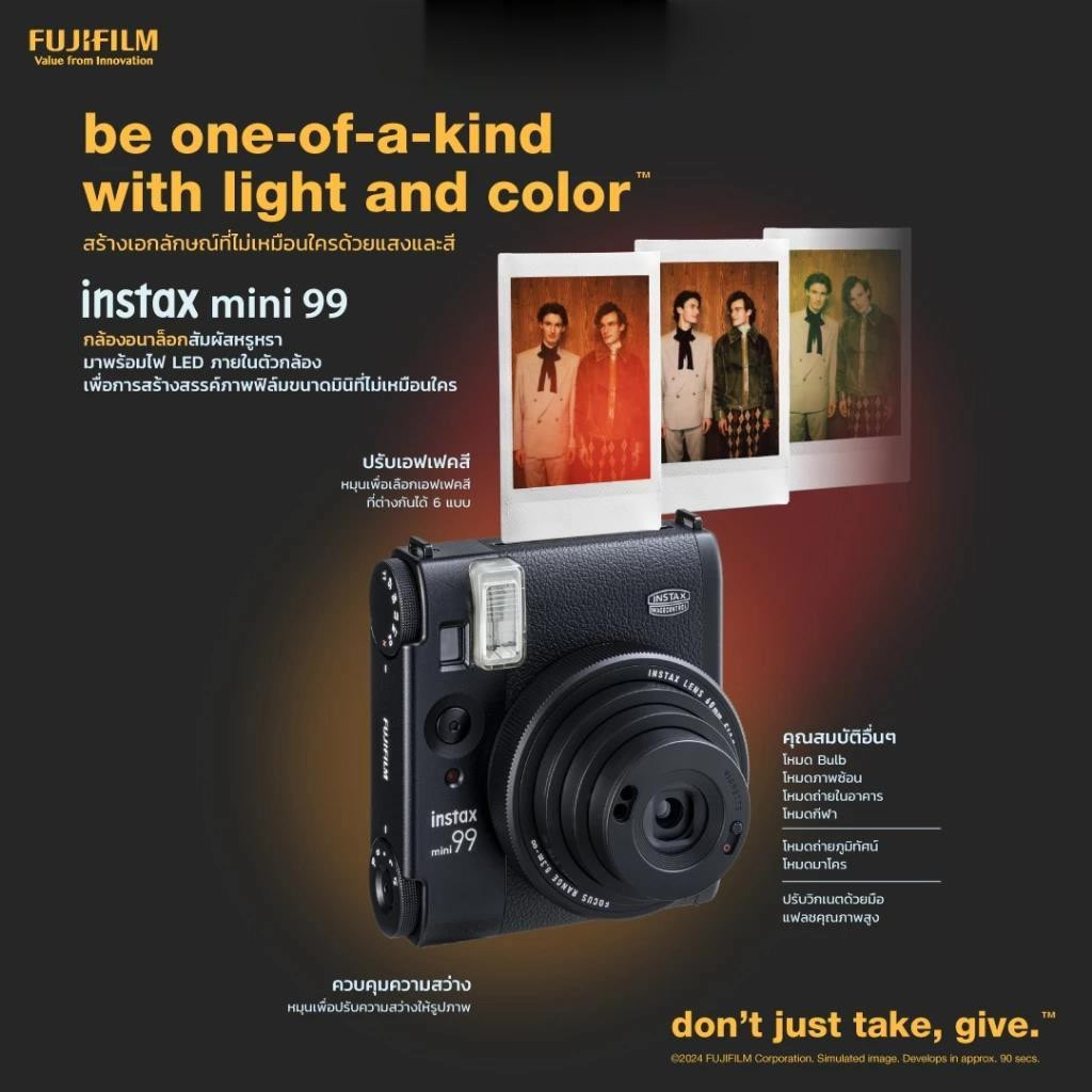 FUJIFILM INSTAX MINI 99 ประกันศูนย์ สามารถหมุนลือกเอฟเฟคสีได้ถึง 6 รูป ...