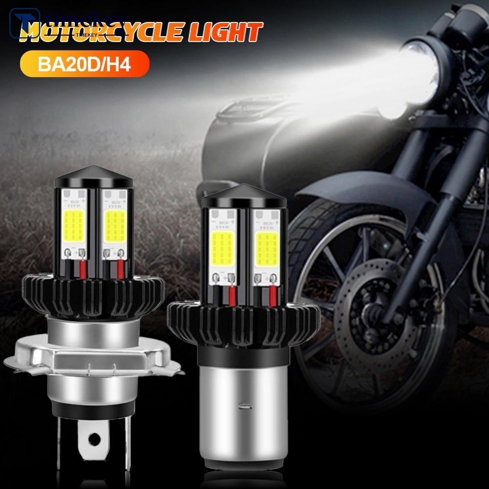Timekey BA20D/H6/H4 รถจักรยานยนต์หลอดไฟ LED Hi Lo beam ไฟหน้า Moto LED ...