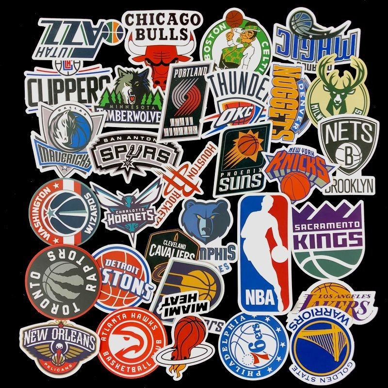 Nba Team Sticker Lakers Nets Rockets Logo Mobile Computer Basketball ...