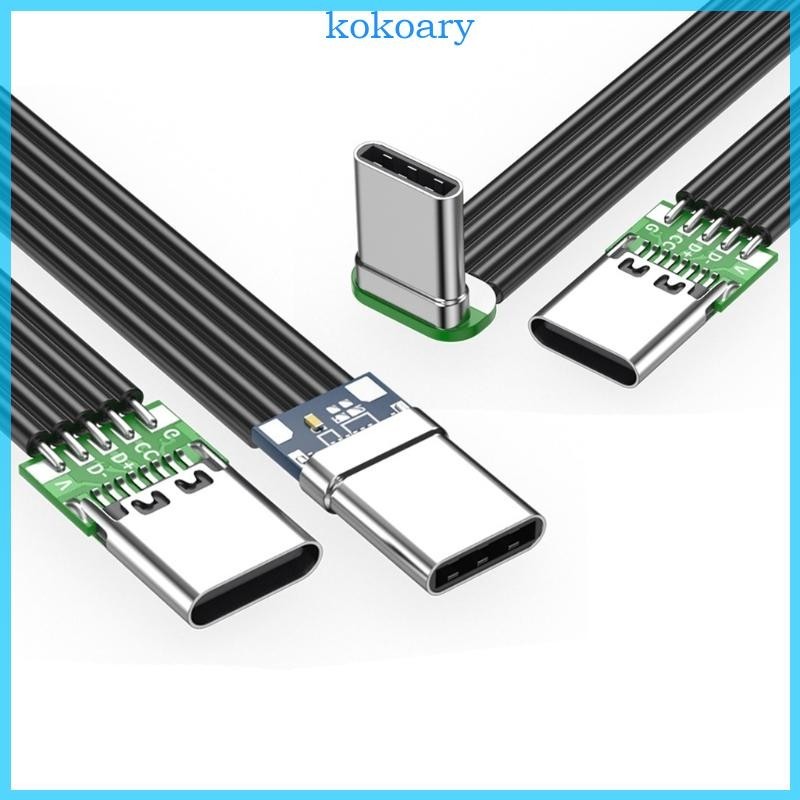 Kok UsbC TypeC สายแบนนุ่มสายชาร์จชายหญิงสายชาร์จเร็ว 480Mbps รองรับวิดีโอ 4K | Shopee Thailand