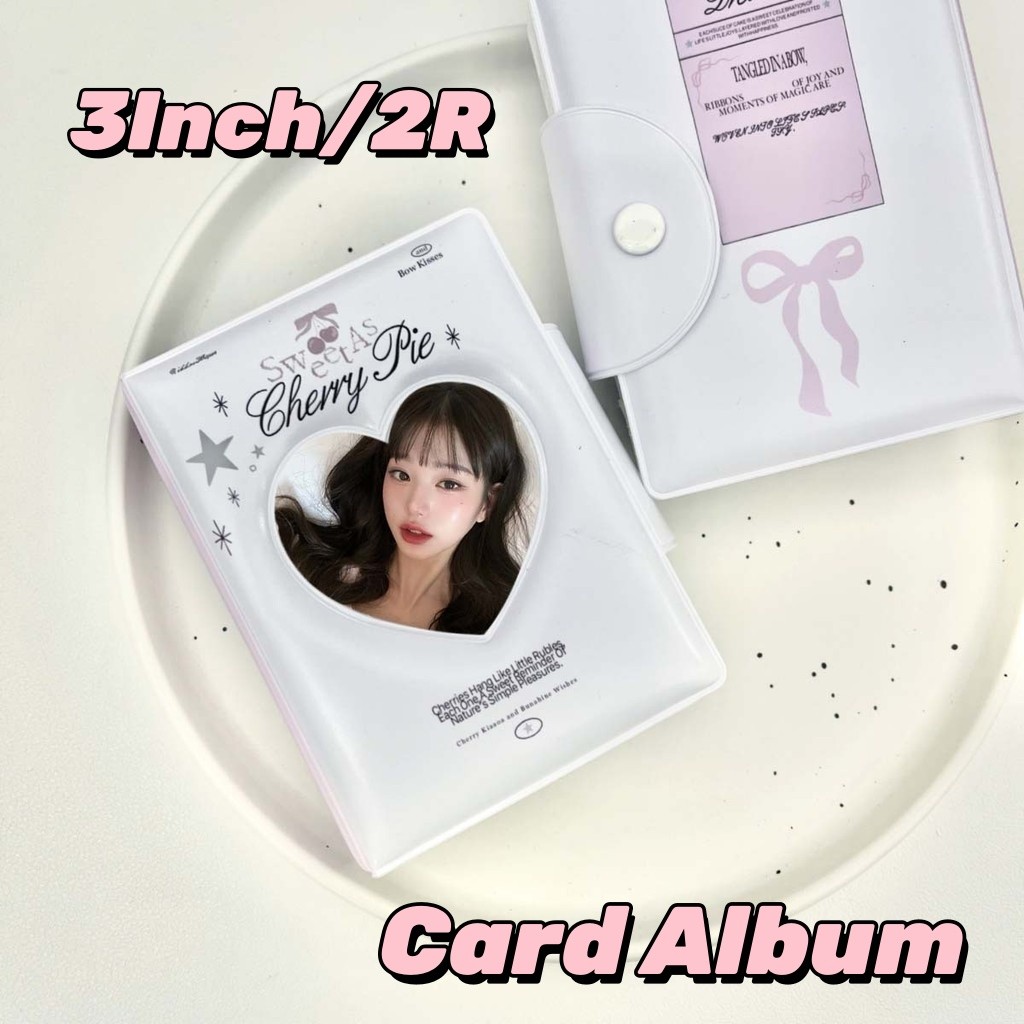 3 นิ้ว/2R-3.5 นิ้วโบว์ 40 ช่องอัลบั้มรูป Kpop Idol Lomo การ์ดเก็บอัลบั้ม Star-Chasing Idol คอลเ ...