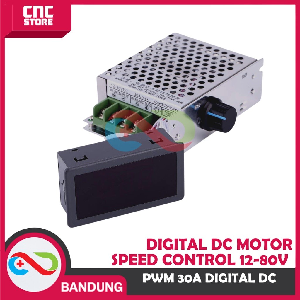 PWM 30A DIGITAL DC MOTOR SPEED CONTROLL 12-80V 12V24V36V48V80V LCD ...