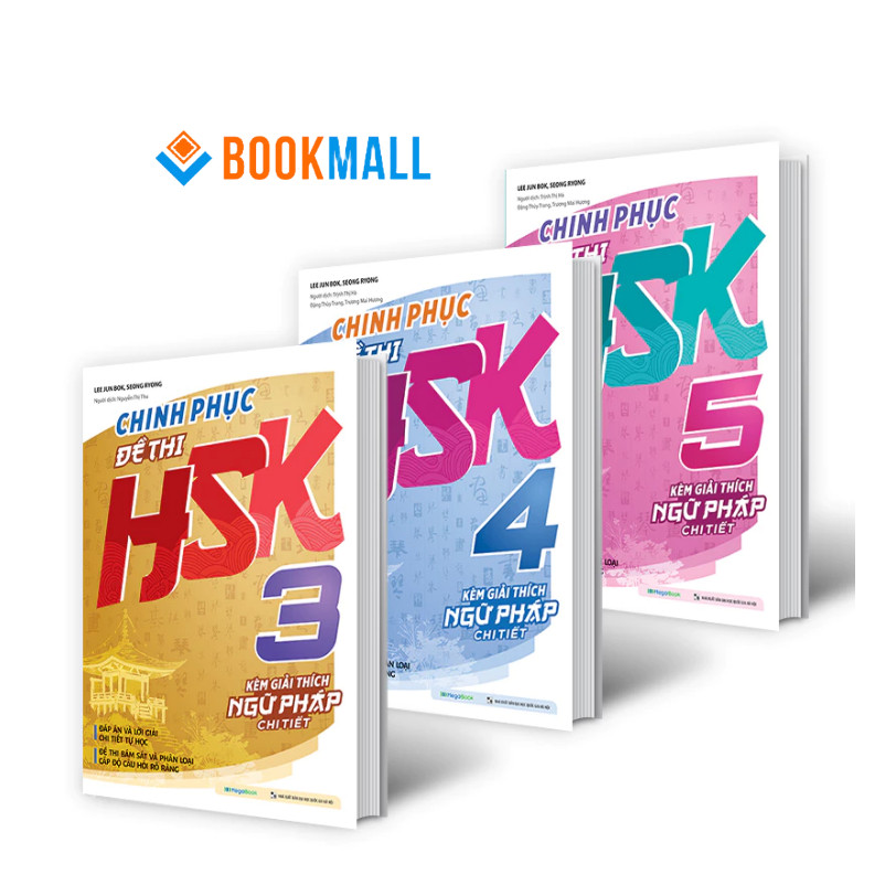 หนังสือ - Combo Conquer HSK 3 - สอบ HSK 4 - HSK 5 (พร้อมคําอธิบายไวยากรณ์อย่างละเอียด) โอดเสริม ...