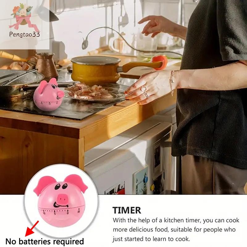[ใหม่] อุปกรณ์ครัว Gadgets 60 นาทีจับเวลาครัว Piggy Shape Mechanical ...