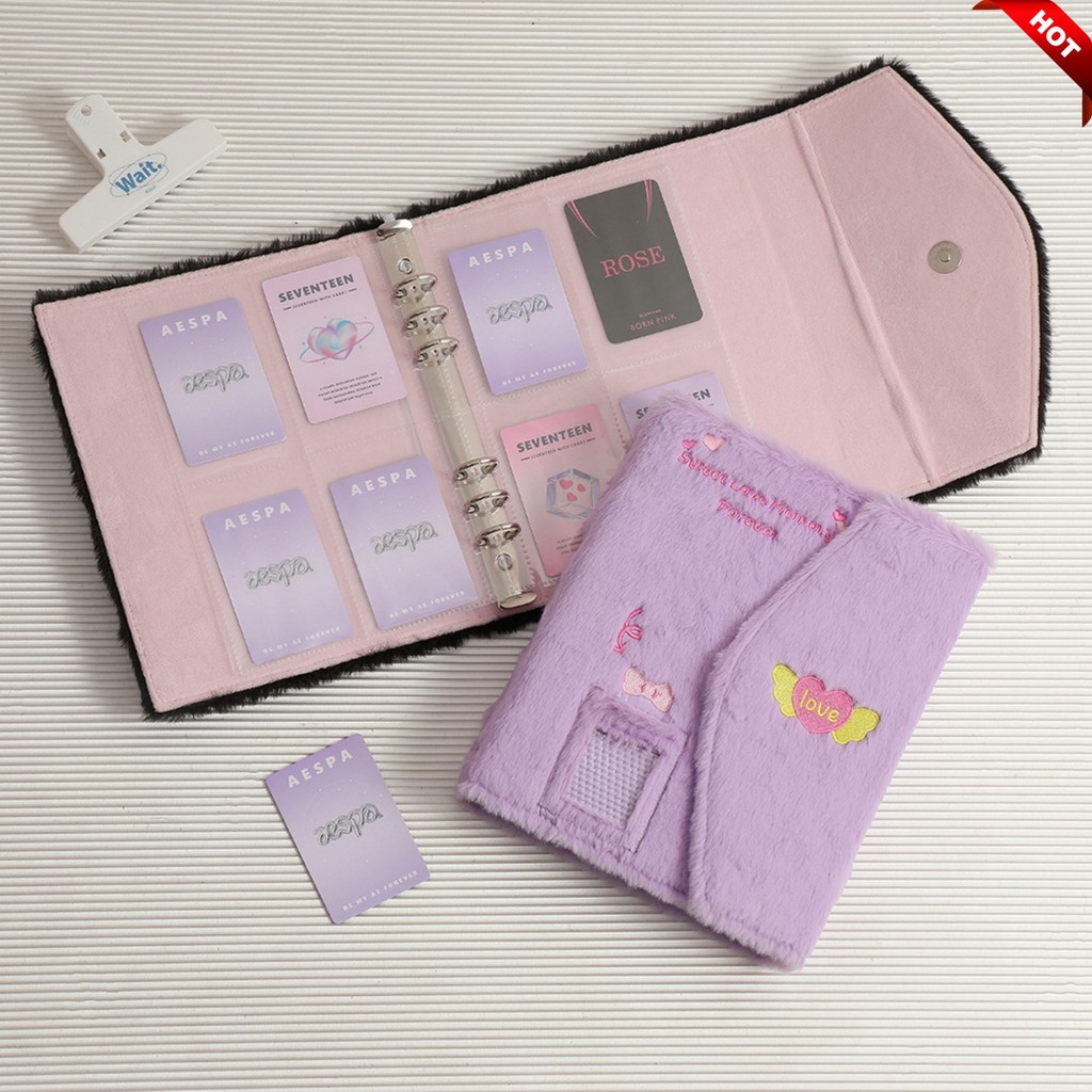 (RJS)(10 ชิ้น) A5 อัลบั้มภาพตุ๊กตาปักสี่ตารางปกติ, การ์ดเล็กโพลารอยด์ 3 ...