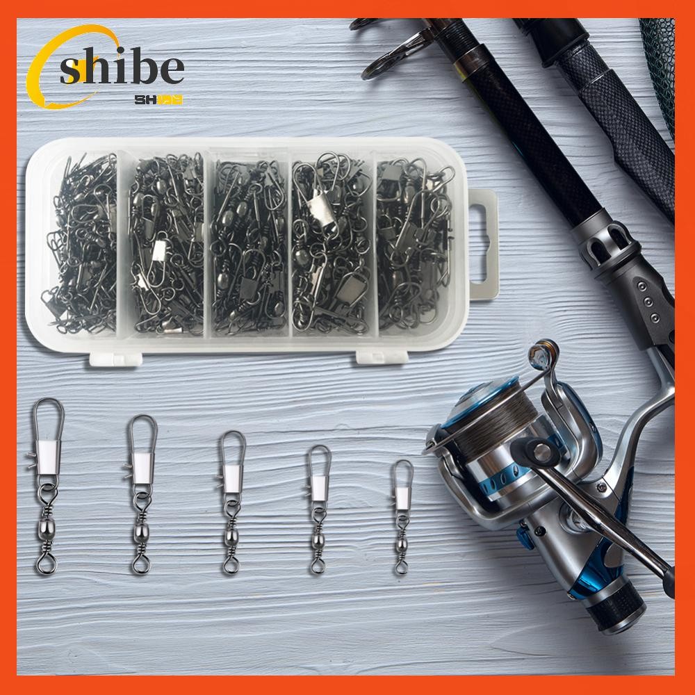 [shibell01.th] 200 ชิ้น Rolling Barrel Swivel พร้อม Interlock Snap Fishing Swivels Lure ...