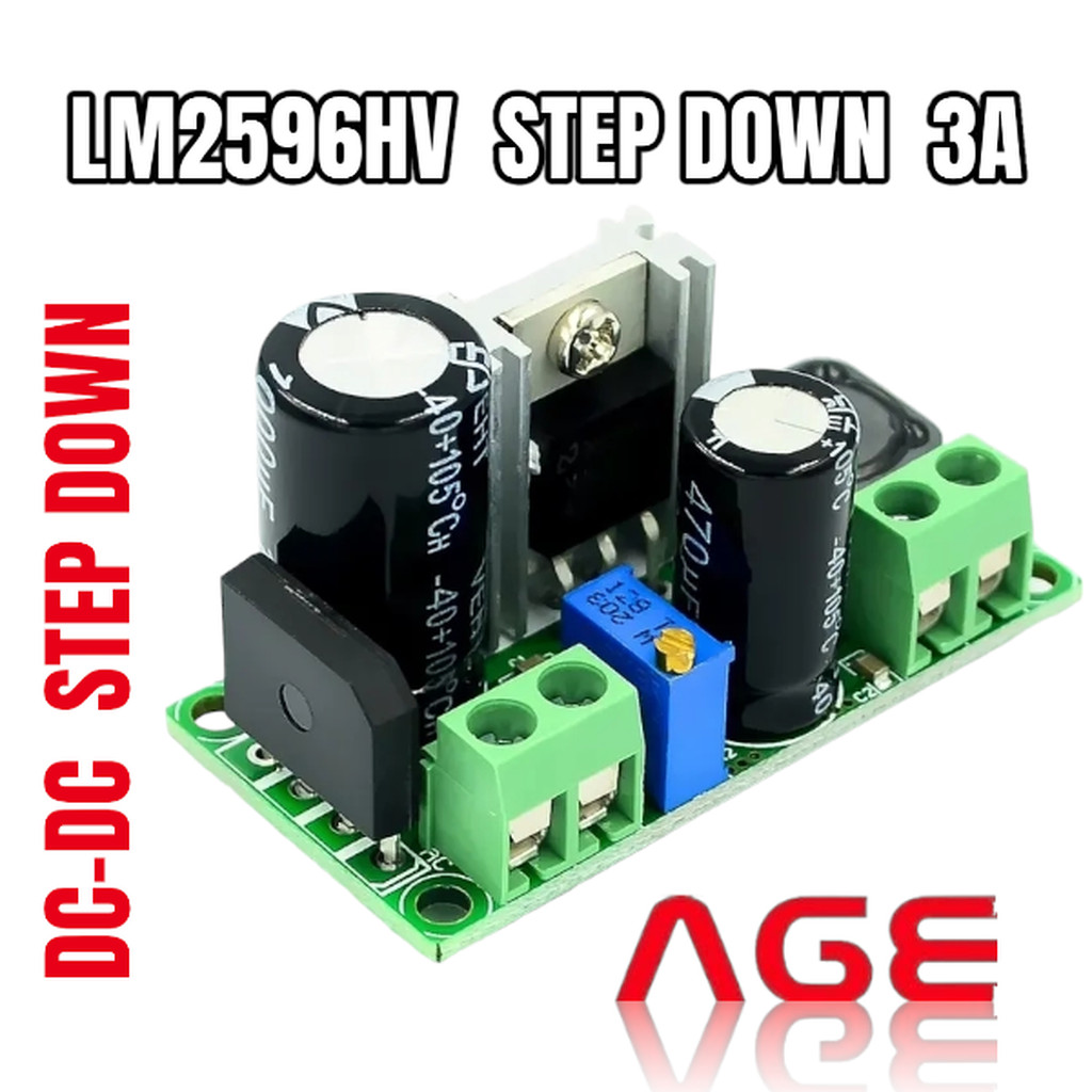 LM2596HV AC/DC 5-50V to DC 3.3V-33V 3A Step Down Converter Module ...