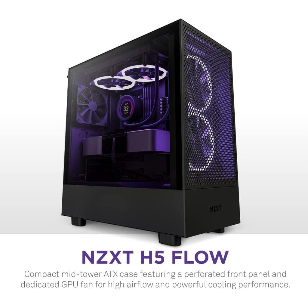 พร้อมส่ง Case NZXT H5 Flow Black / White ATX Tempered Glass Elite H5 PC Gaming Case | Shopee ...