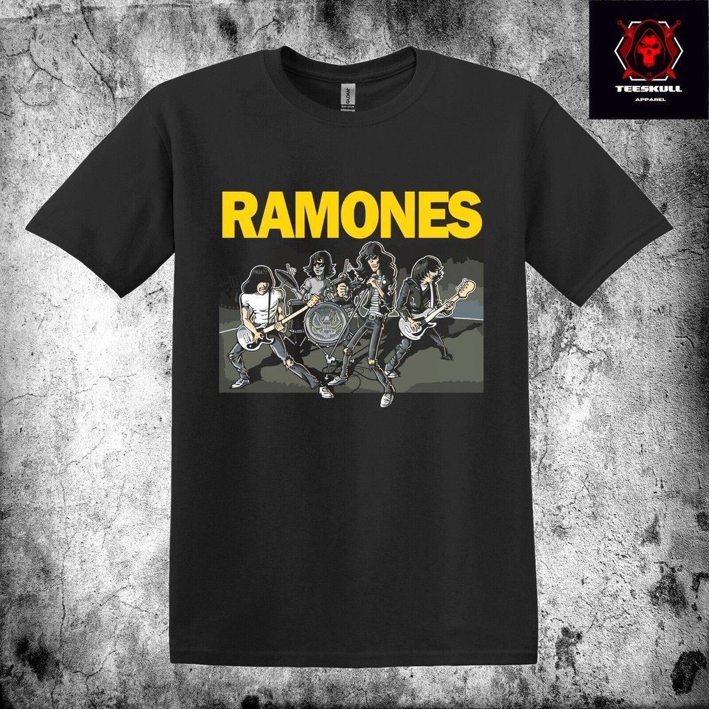 เสื ้ อยืด Ramones Heavy Metal Rock Band Tee Heavy Cotton Unisex ...