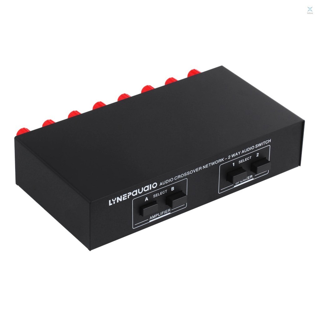 Lynepaauaio 2 In 2 Out Speaker Selector Switch Audio Signal Switcher ...