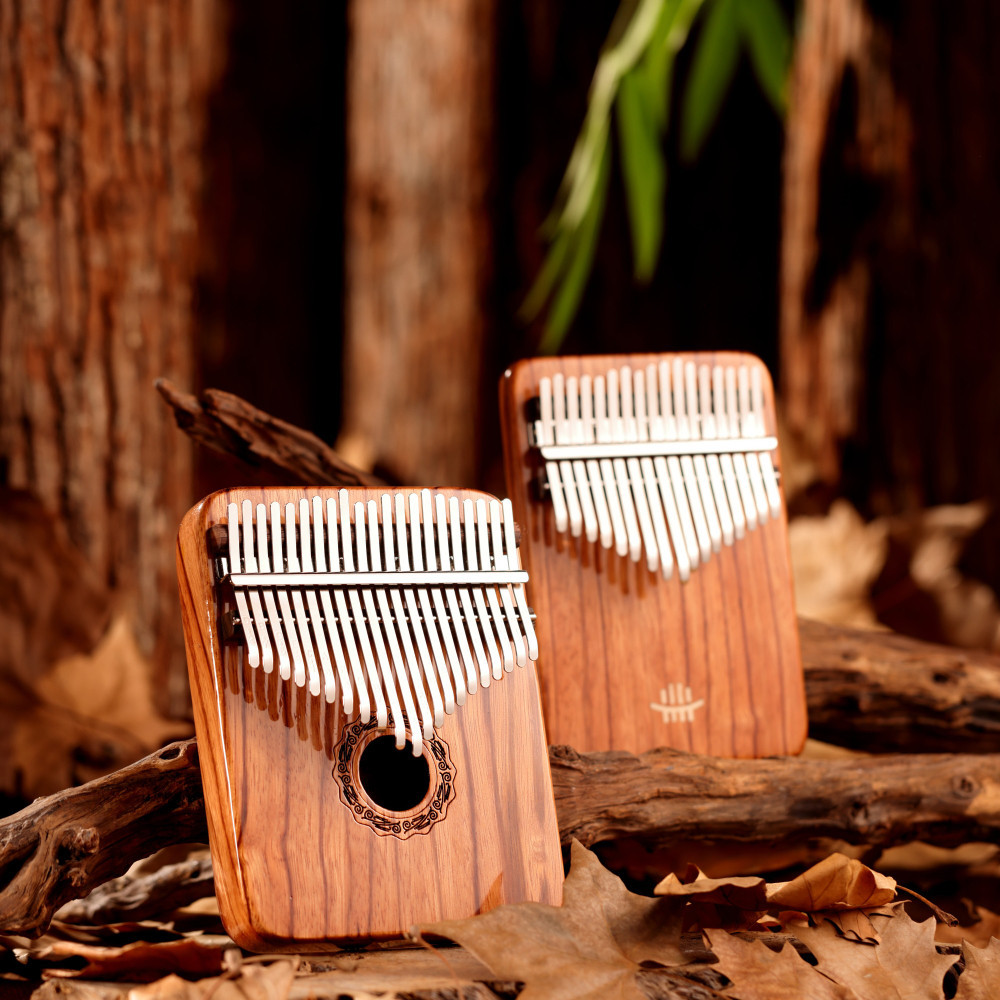 17/21 คีย ์ Kalimba Thumb Piano, Gabonese Rosewood Finger Keyboard ...