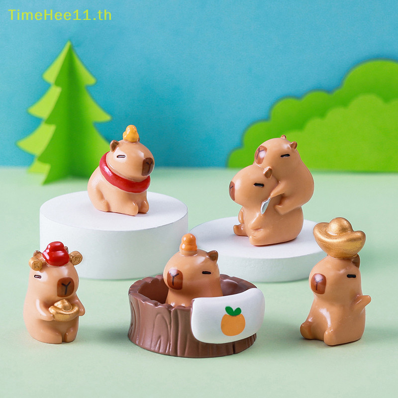 Timehee เรซิ่น Miniature Capybara ตุ๊กตา Multicolor DIY การ์ตูน ...