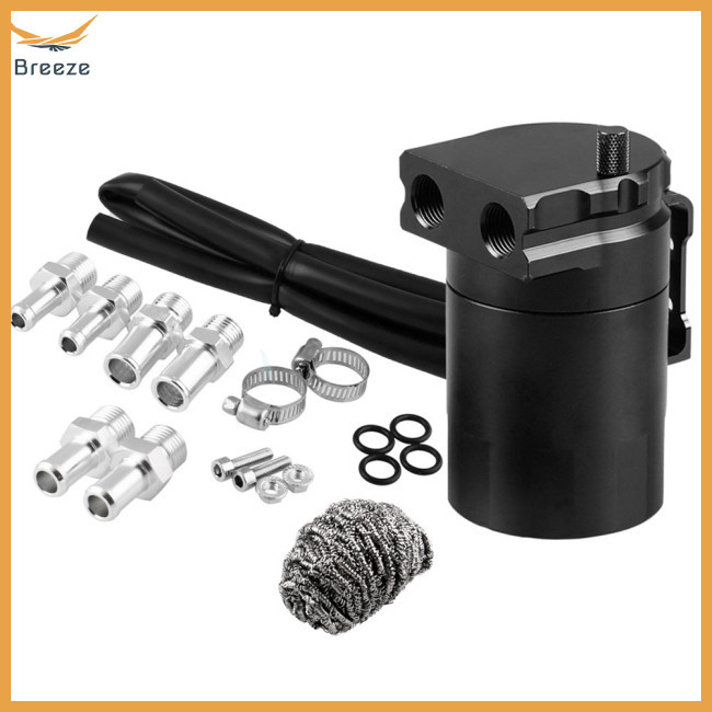 Breeze Baffled Oil Catch Can Universal Oil Separator Catch Can With ...