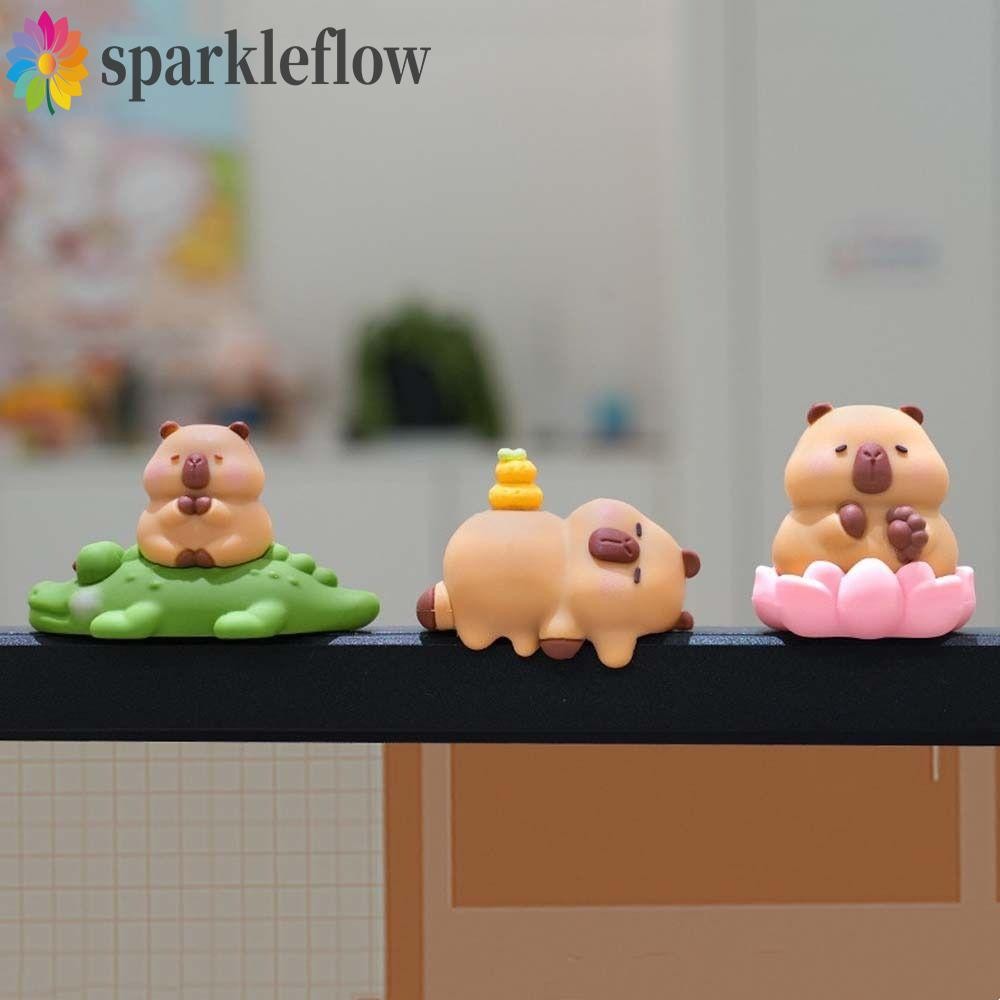 Sparkleflow ตุ๊กตาหน้าจอ Capybara, หน้าจอ Navigator เครื่องประดับสํานักงานจอคอมพิวเตอร์ตกแต่ง ...