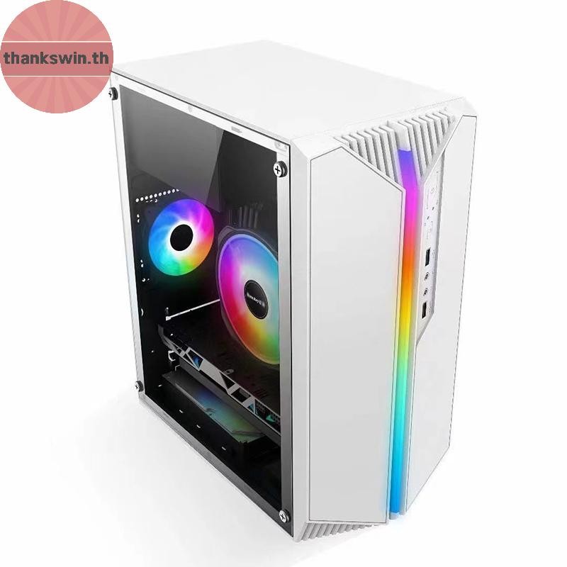 Thankswin โปร่งใสคอมพิวเตอร์ PC Tower RGB บรรยากาศโคมไฟสําหรับ M-ATX ...