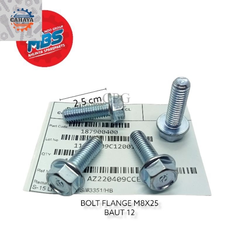 Flange BOLT M825 KEY 12 เหล็กคาร์บอน | Shopee Thailand