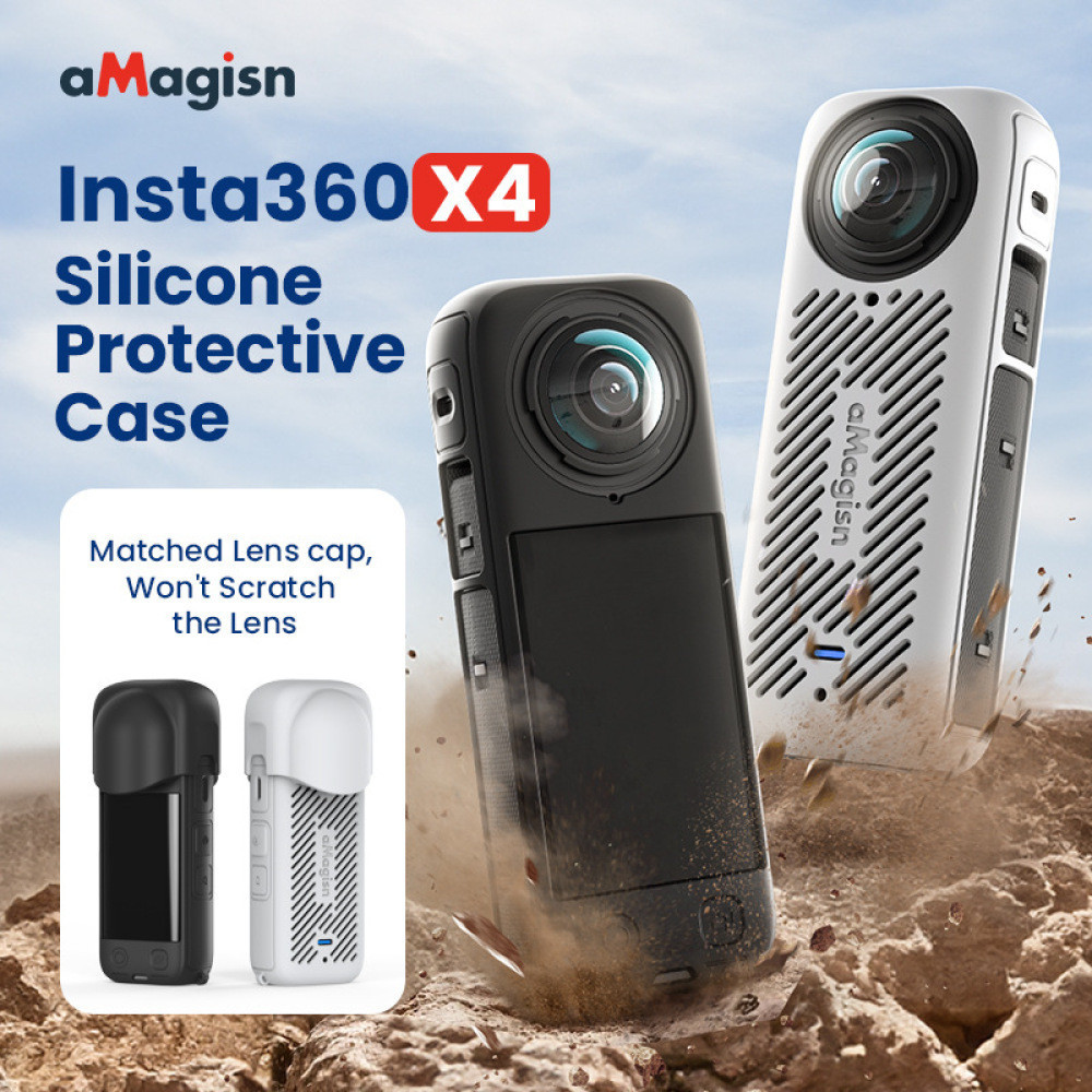 Amagisn เคสซิลิโคน ป้องกันเลนส์กล้อง สําหรับ Insta360 X4 X4 | Shopee ...