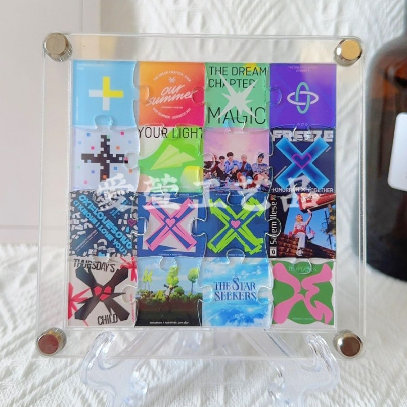 Txt อัลบั้มอะคริลิคปริศนา DIY เครื่องประดับโปร่งใสเดสก์ท็อปตกแต่ง ...