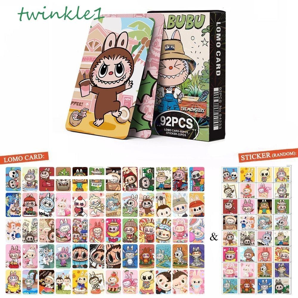 Twinkle1 92PCS Labubu โปสการ์ด, การ์ตูน Kawaii คอลเลกชันการ์ด Lomo ...