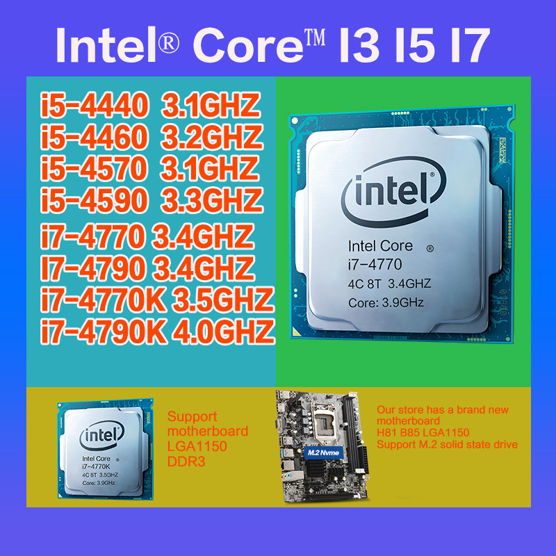 Intel® Core™ i5-4440 i5-4560 i5-4570 i5-4590 i7-4770 i7-4770k i7-4790 ...