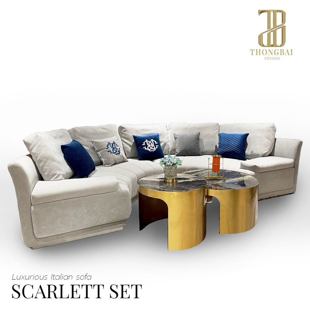 SCARLETT SET 5P luxurious Italian Semicircular sofa โซฟาลัคชัวรี่ ทรง ...