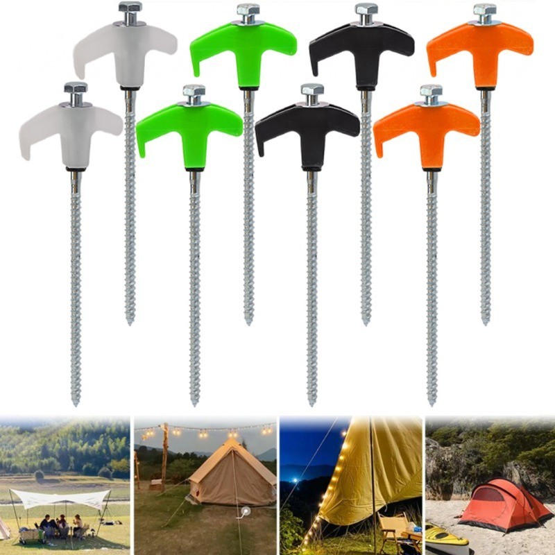 [Hot]Heavy Duty Spike Hook Canopy Stakes หมุด - แข็งแรง ทนทาน กันสนิม ...