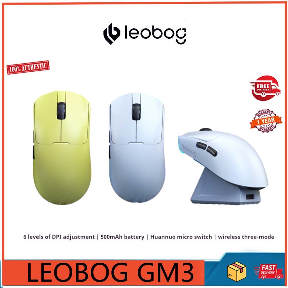 Leobog GM3 เมาส์เล่นเกม Esports ไร้สายสามโหมด | Shopee Thailand