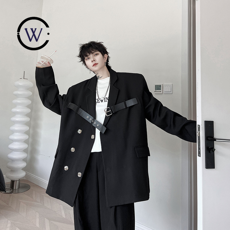 Dark Series High-End Niche Functional สไตล์เสื้อสูทเข็มขัดผู้ชายหัวเข็ม ...