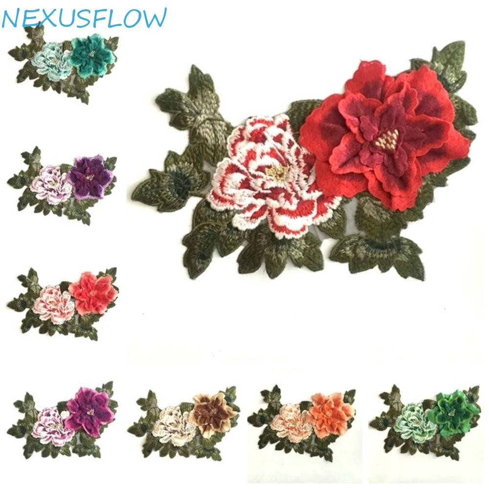 Nexusflow เย็บแพทช์, Peony ปักชุด Appliques, ตกแต่งงานแต่งงานหลายชั้นใบดอกไม้ขนาดใหญ่แพทช์กางเกง ...