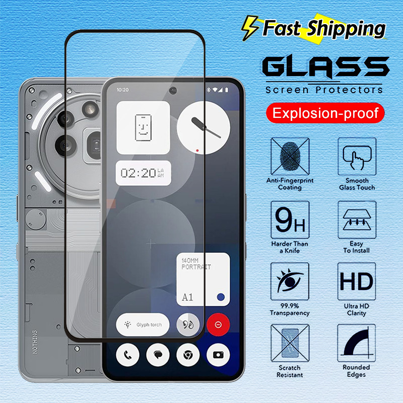1-3 ชิ้น 9H เต็มหน้าจอกระจกนิรภัย 3D Edge Protector สําหรับ Nothing ...