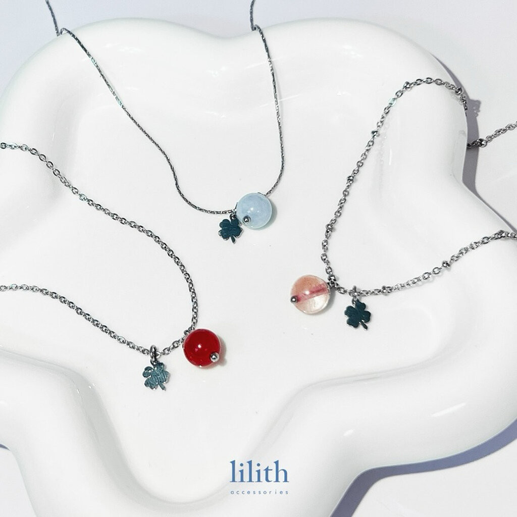 Lilith - Lucky stone necklace สร้อยคอ หินนำโชค สร้อยคอสแตนเลส | Shopee ...