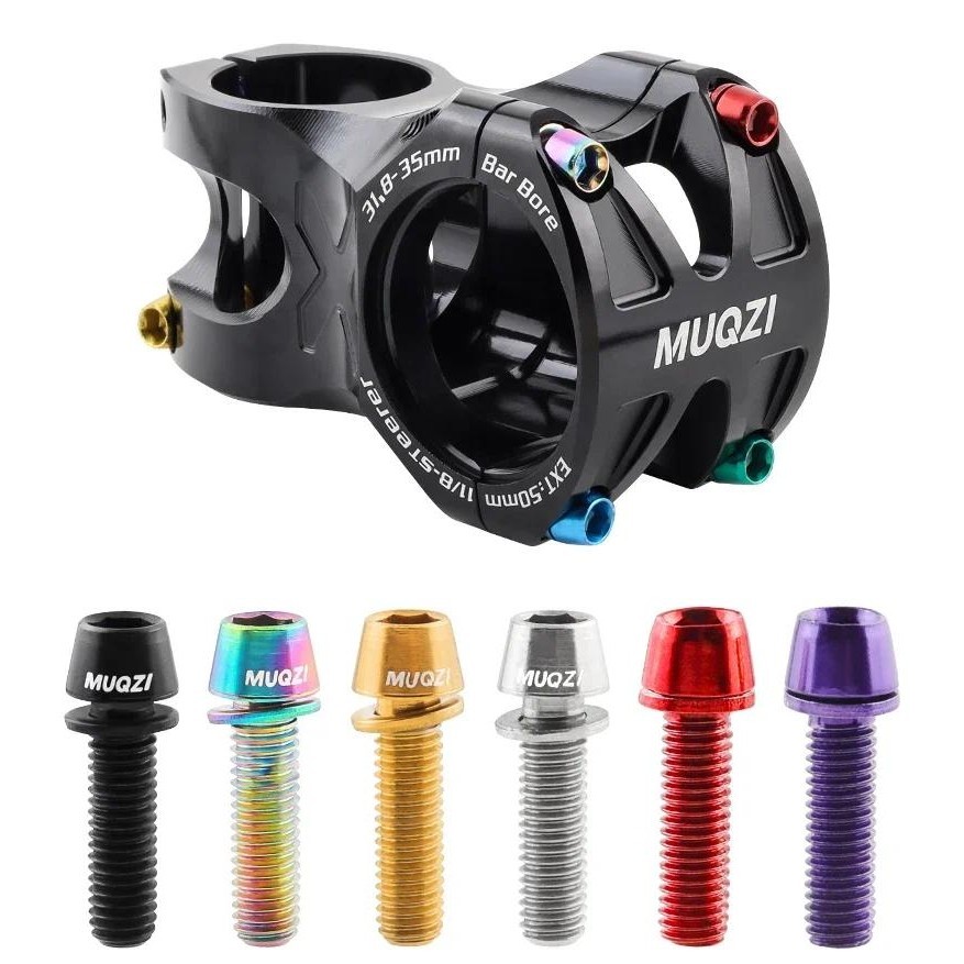 Muqzi สกรูคอแฮนด์จักรยาน M5X17 มม. พร้อมแหวนรอง อุปกรณ์เสริม 6 ชิ้น | Shopee Thailand