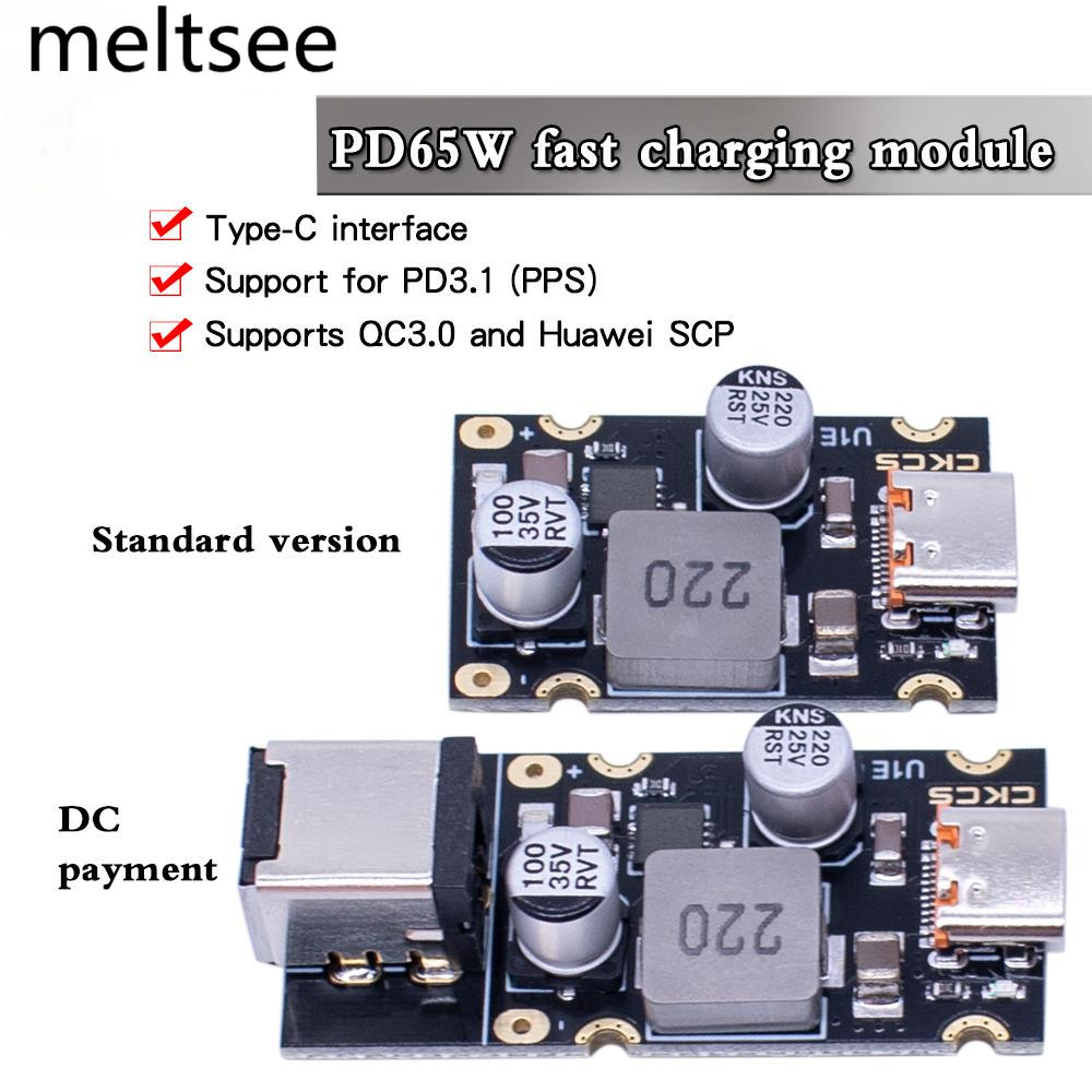Qc4.0 QC3.0 Type-C USB PD65W โมดูลอะแดปเตอร์ชาร์จเร็ว DC8-32V 3.25A 65W SCP FCP PD | Shopee Thailand