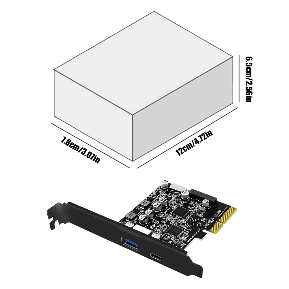 [ElectronicMall01.th ] Pcie 3.0 ถึง USB 3.2 Extension Card 10Gbps Type ...