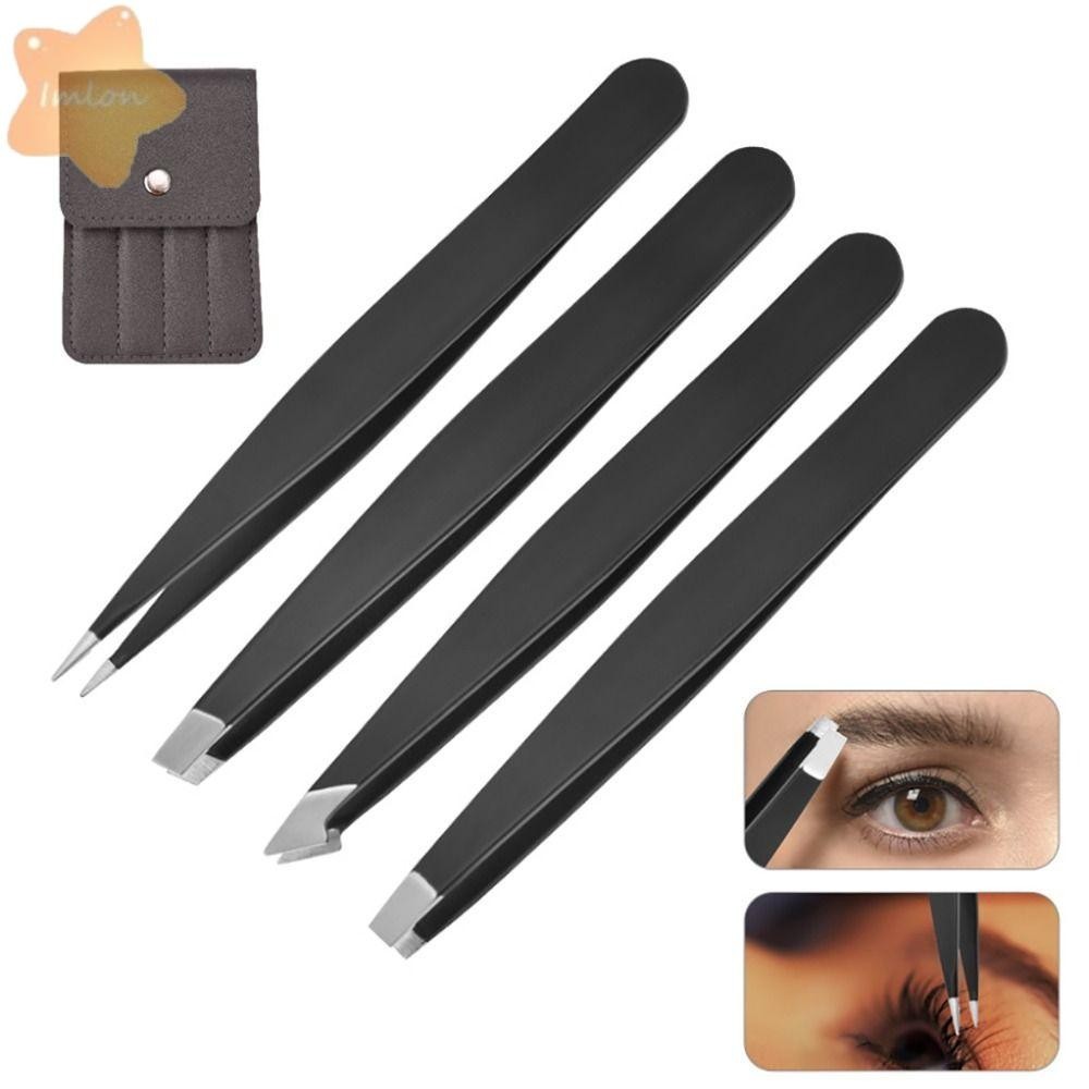 Imlon แหนบชุด Eye-brow Shaping Eyebrow Hair Pluckers 4 ชิ ้ น Stick ขน ...