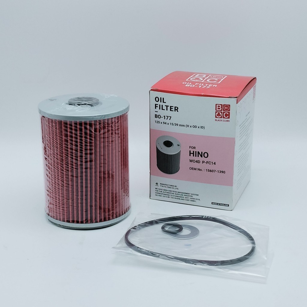 กรองน้ำมันเครื่อง HINO KM545,KM777,WO4D (BO-177) OEM. 15607-1390 ...