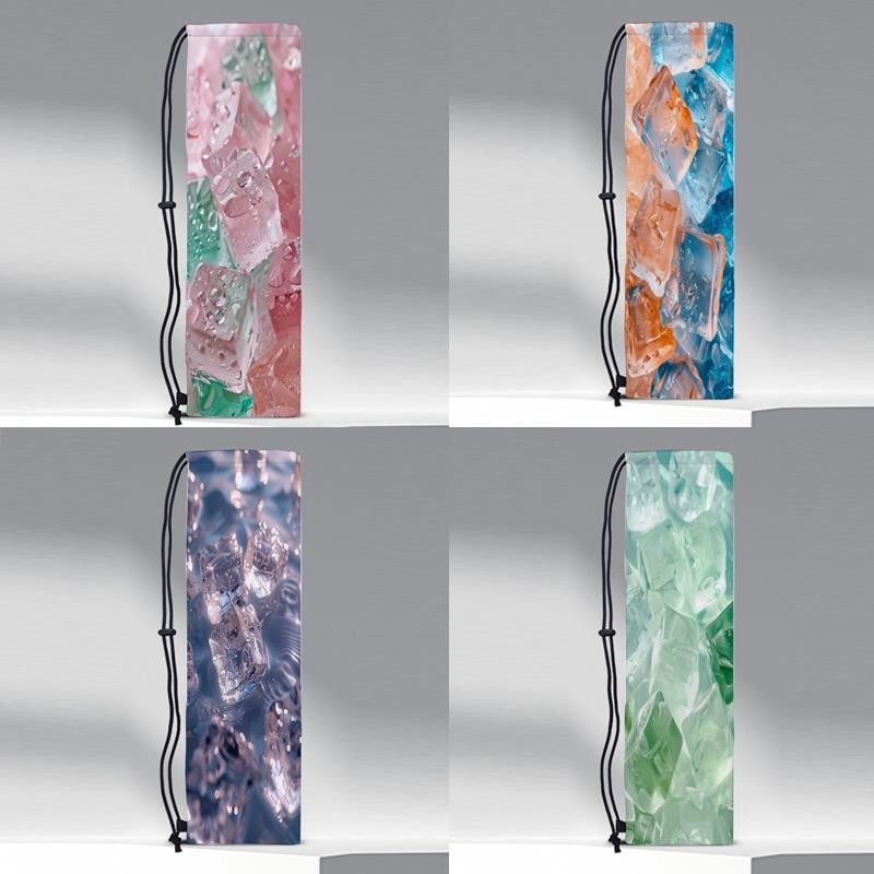 กระเป๋าหูรูดแบดมินตัน X Summer Cool High-value Ice Cube Series พิมพ์ ...