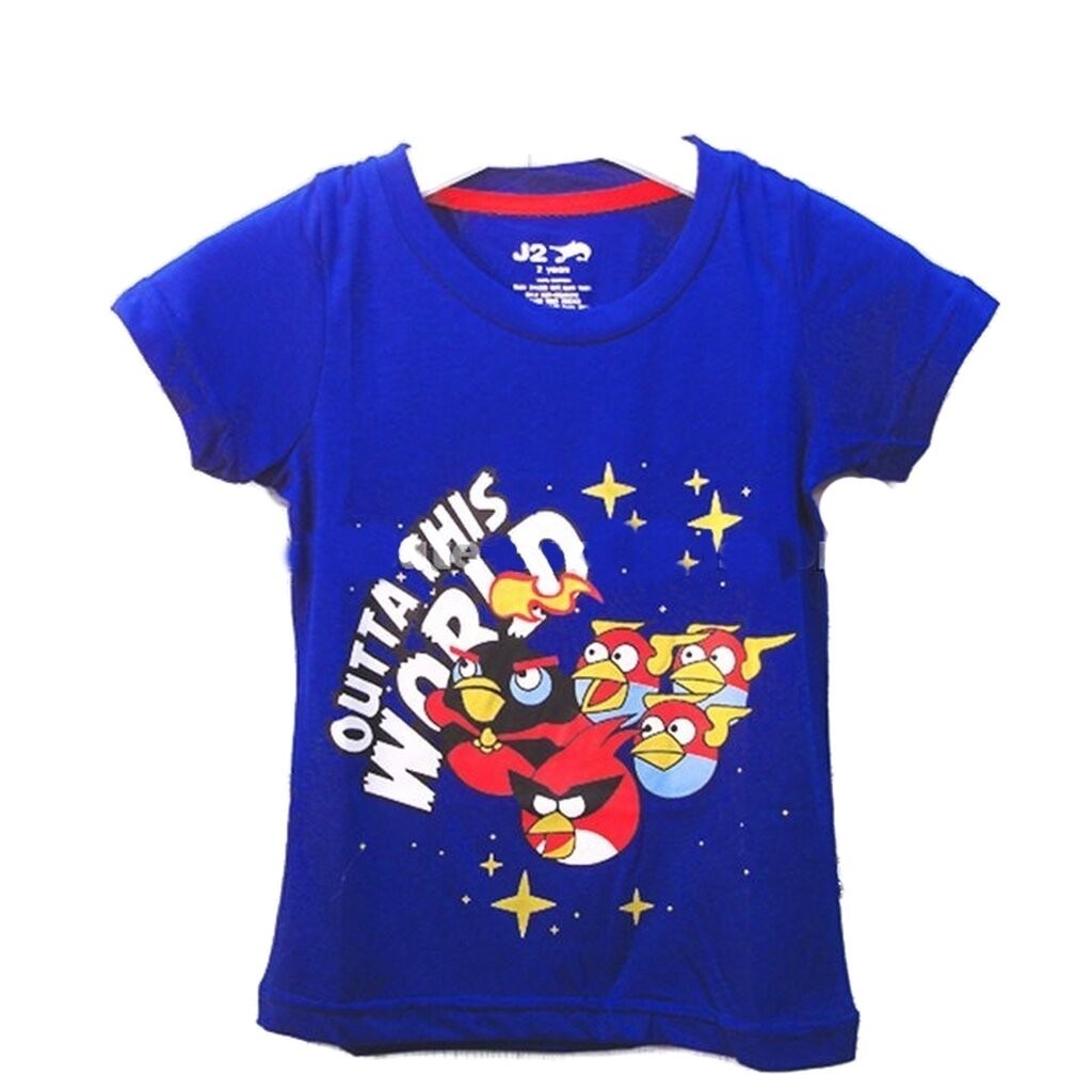 TSB-772 เสื้อยืดเด็กแขนสั้น สีน้ำเงิน Angry Bird 🚛 พร้อมส่ง.🇹🇭 | Shopee ...